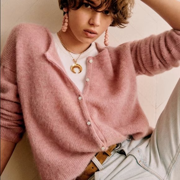 Sezane | Sweaters | Sezane Gaspard Jumper In Rosewood Mohair Blend ...